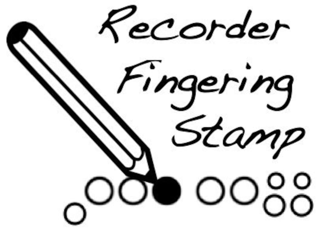Recorder Fingering Rubber Stamp - Fun for Kids! - Etsy