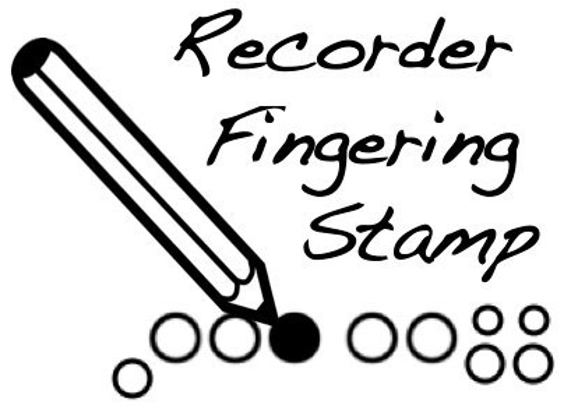 Recorder Fingering Rubber Stamp Fun for Kids - Etsy