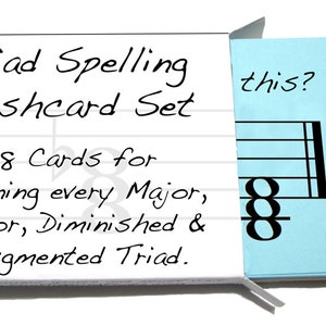 Triad Chord Names Flashcards - Great Learning All Your Triads. - Etsy