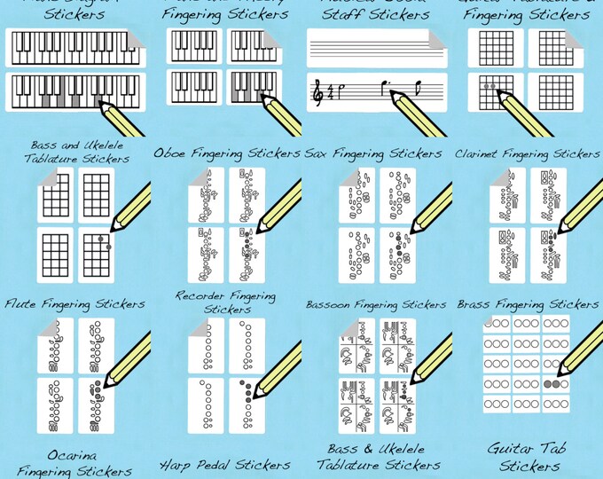Recorder Fingering Rubber Stamp Fun for Kids - Etsy