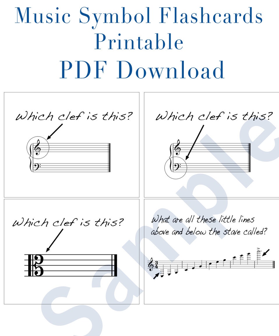 Music Notation Flashcards: Download and Printable PDF Great for ...