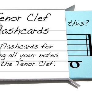 Tenor Clef Note Name Flashcards - Brand New Item. Great for Viola ...