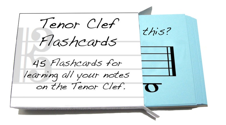 Tenor Clef Note Name Flashcards - Brand New Item. Great for Viola ...