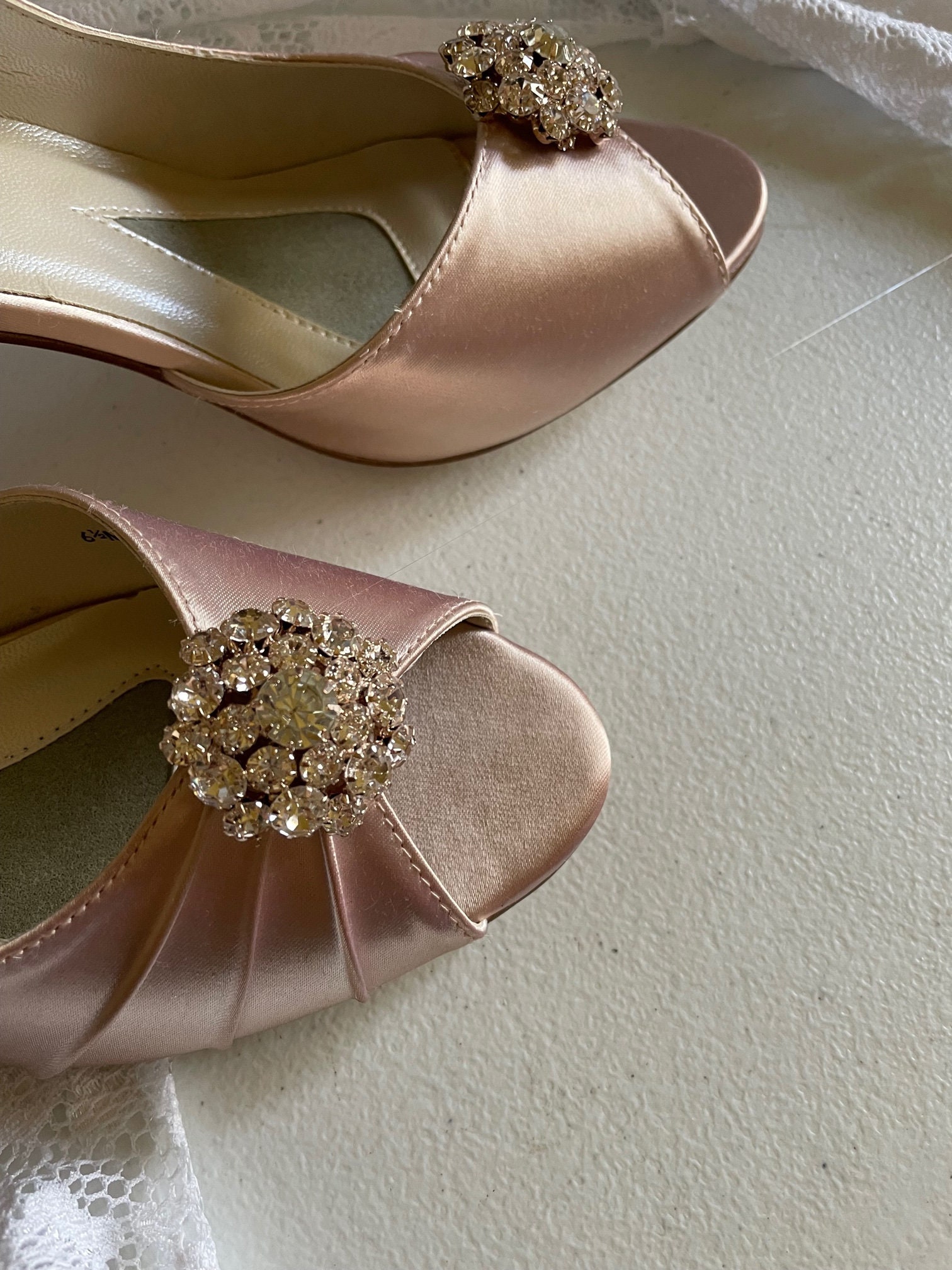 Rose Gold heels BlingRose Gold Bling shoesRosegold Crystals | Etsy