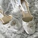 Bling First Communion Shoes: Ivory Flower Girl Crystal Shoe - Etsy