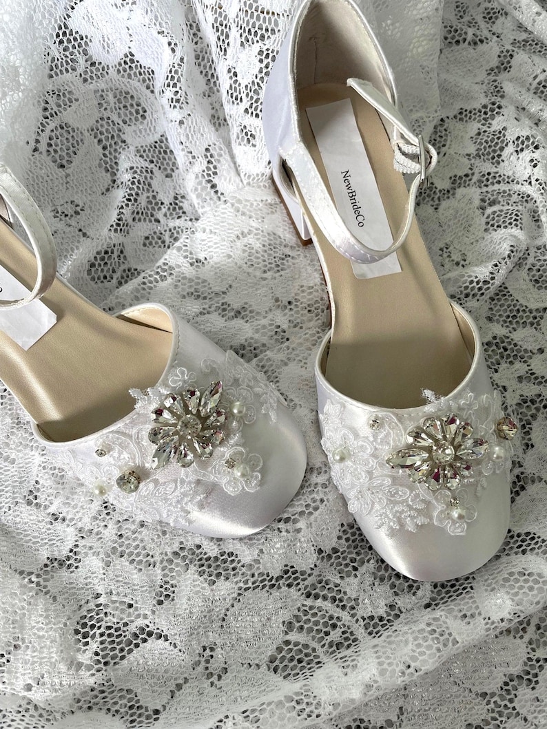 Bling First Communion Shoes: Ivory Flower Girl Crystal Shoe - Etsy