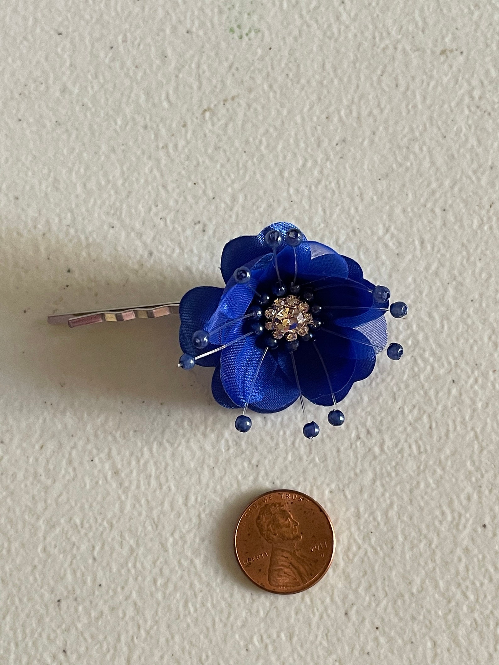 Two Small Royal Blue Flowers Hair Pins,small Flowers Hair,bridesmaids ...