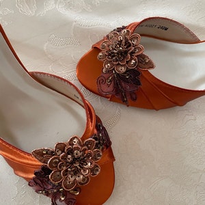 Copper Wedding Shoes,mother of the Bride Copper Color Shoes, Low Mid ...