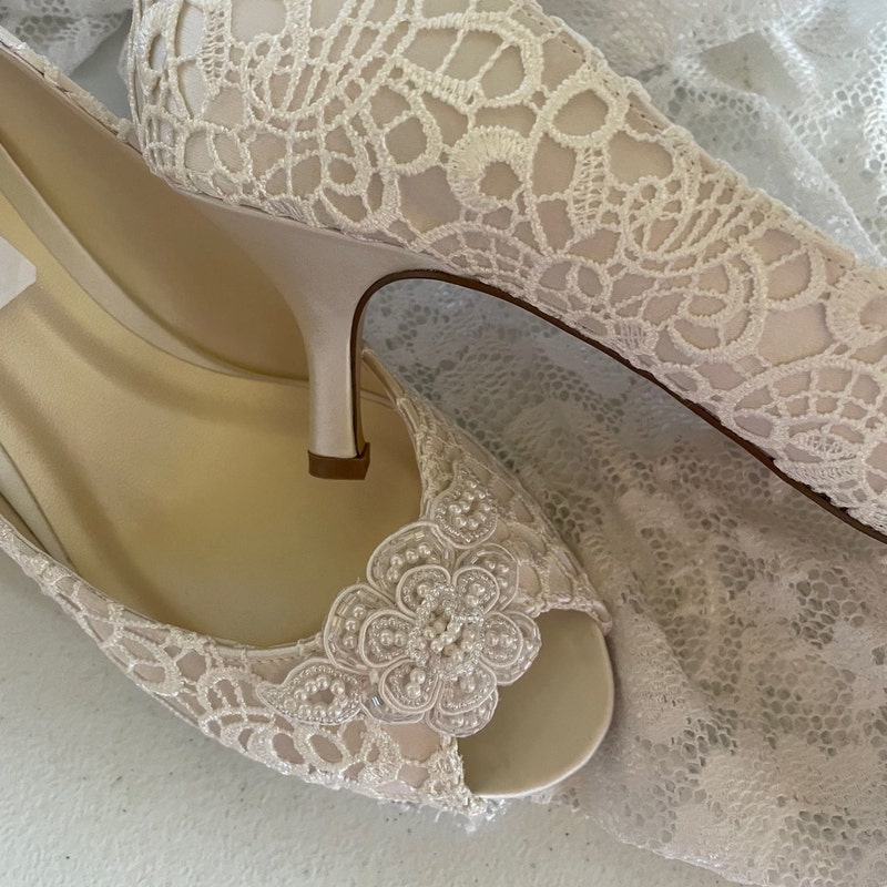Ivory Lace Shoes - Etsy