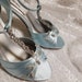 Powder Blue Heels Shoes Silver Swarovski Crystalsmid High - Etsy