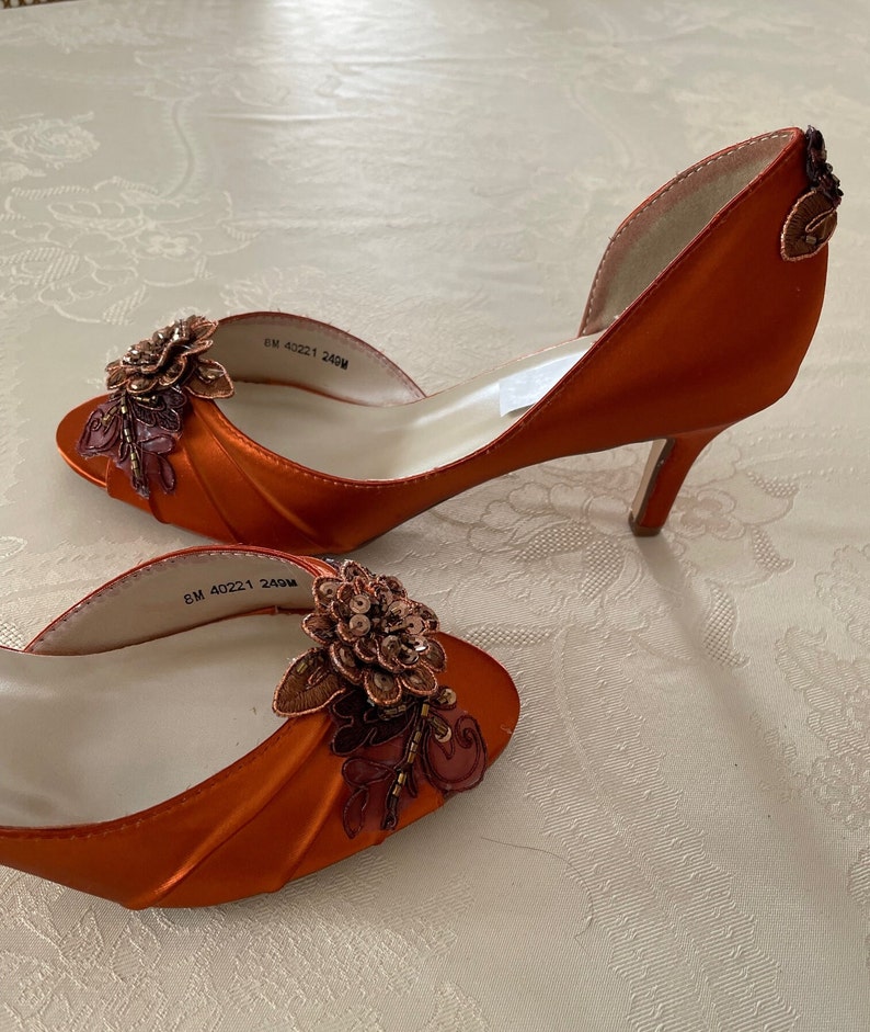 Copper Wedding Shoes,mother of the Bride Copper Color Shoes, Low Mid ...