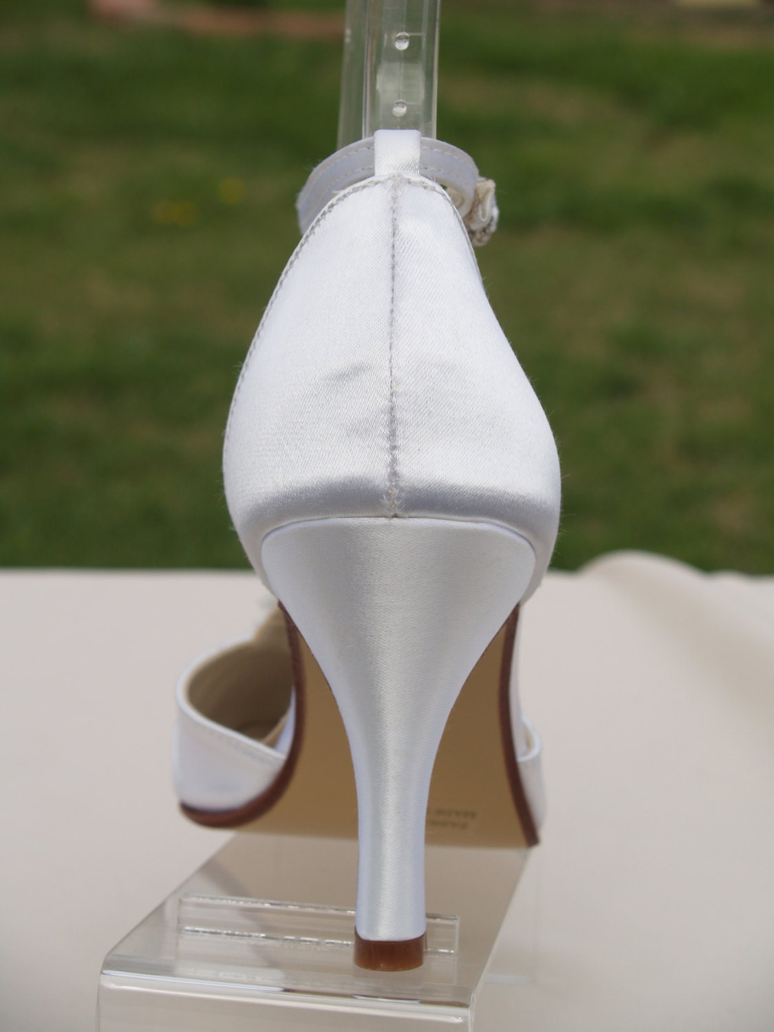 Wedding Shoes mid heels Modern style Rounded Toe T Strap | Etsy