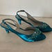 Teal Slingback Heel: Hand-beaded Appliqué Bridal Shoe (2.25") - Etsy
