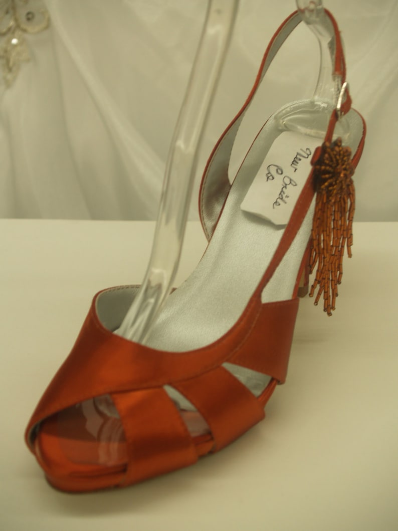 Copper Wedding Shoes Dyed Small Platform Peep Toe - Etsy