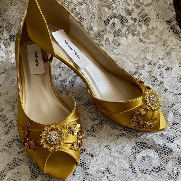 Gold Shoes - Etsy