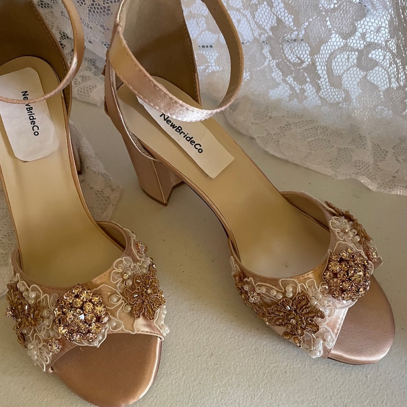 Rose Gold Shoes - Etsy