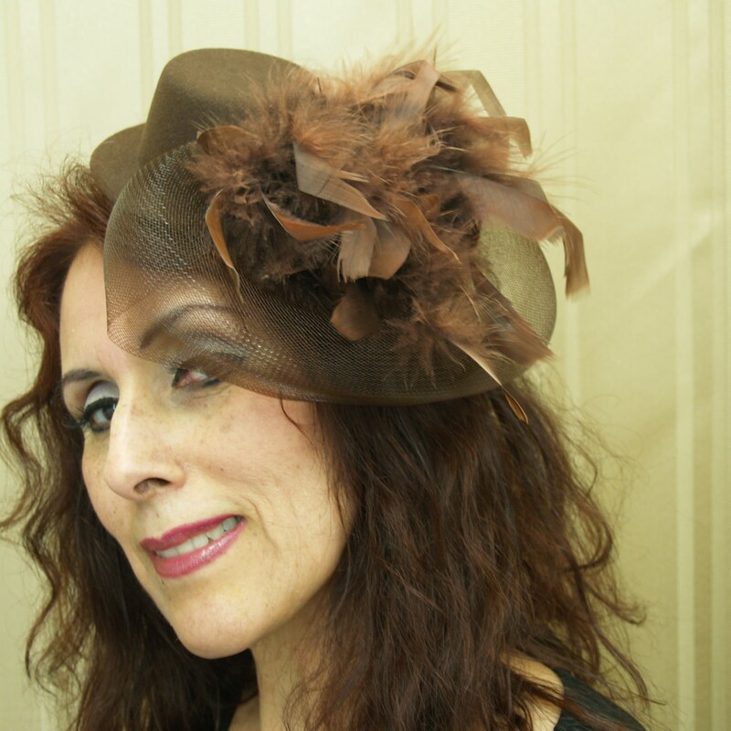 Brown Fascinator - Etsy