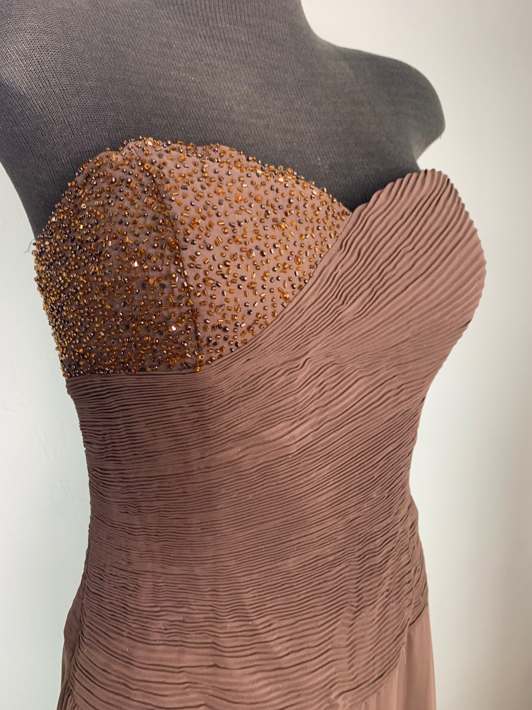 Beautiful Bodice by Caterina, Chocolate Brown Strapless Size 6 Formal ...