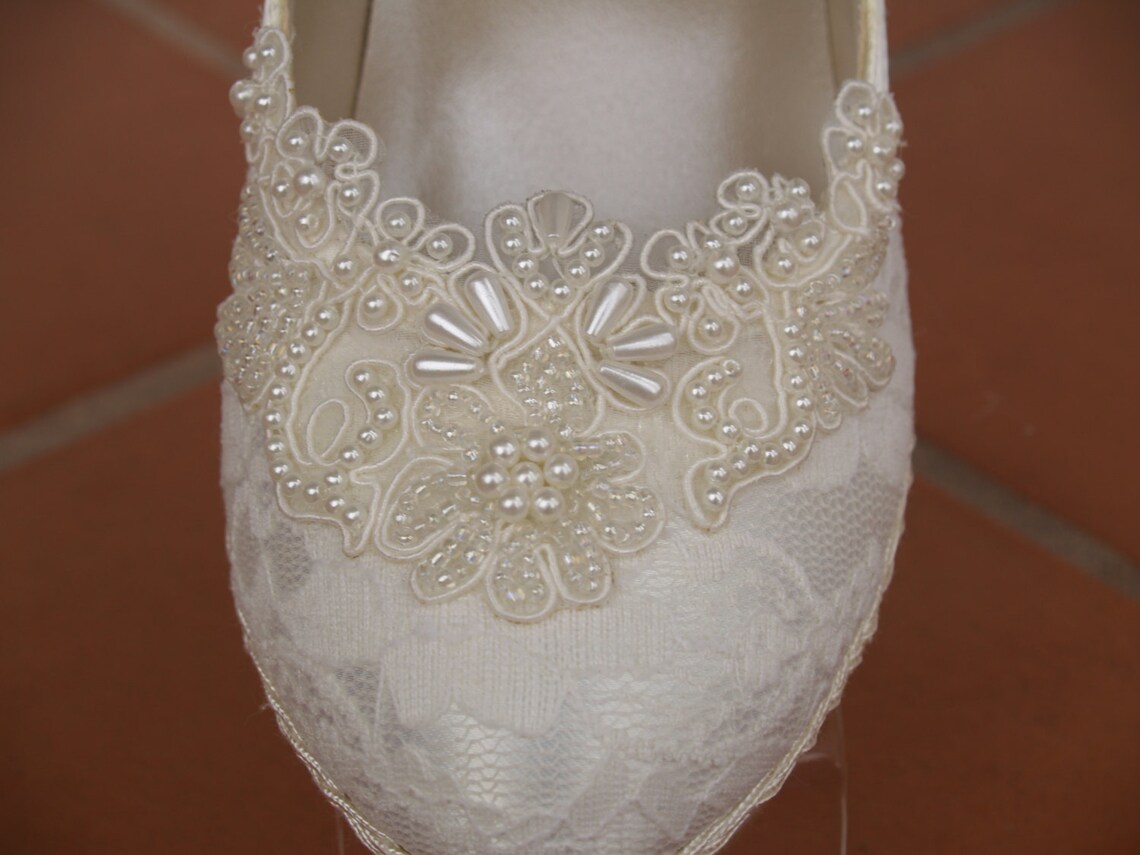 Closed Toes Ivory High Heels With Platform 3 3/4 - Etsy