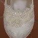 Closed Toes Ivory High Heels With Platform 3 3/4 Heel,ivory Lace ...