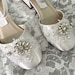 Bling First Communion Shoes: Ivory Flower Girl Crystal Shoe - Etsy