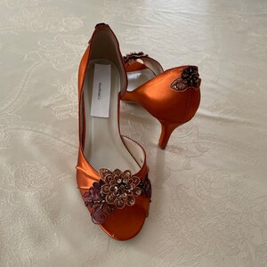 Copper Wedding Shoes,mother of the Bride Copper Color Shoes, Low Mid ...
