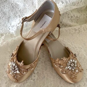 Bling First Communion Shoes: Ivory Flower Girl Crystal Shoe - Etsy