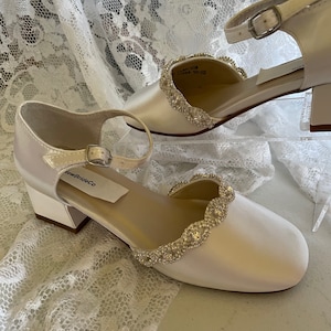Bling Communion Shoes White or Ivory,flower Girl Bling White Shoes,1 ...