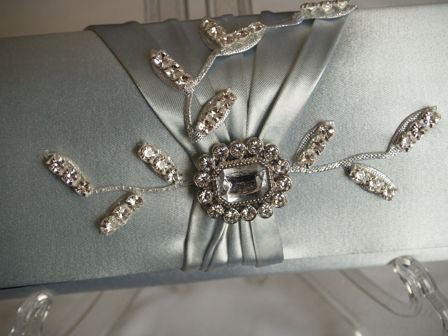 WEDDING Silver Handbag with crystals embellishments Silver | Etsy