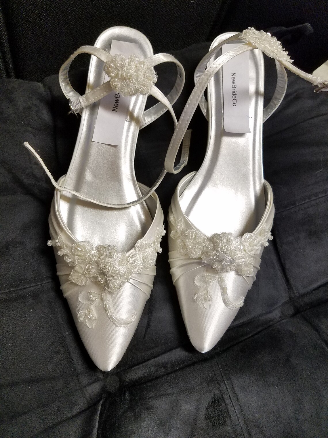 Wedding Ivory Shoes Closed Toes Very Low Heel Off-white Ivory | Etsy