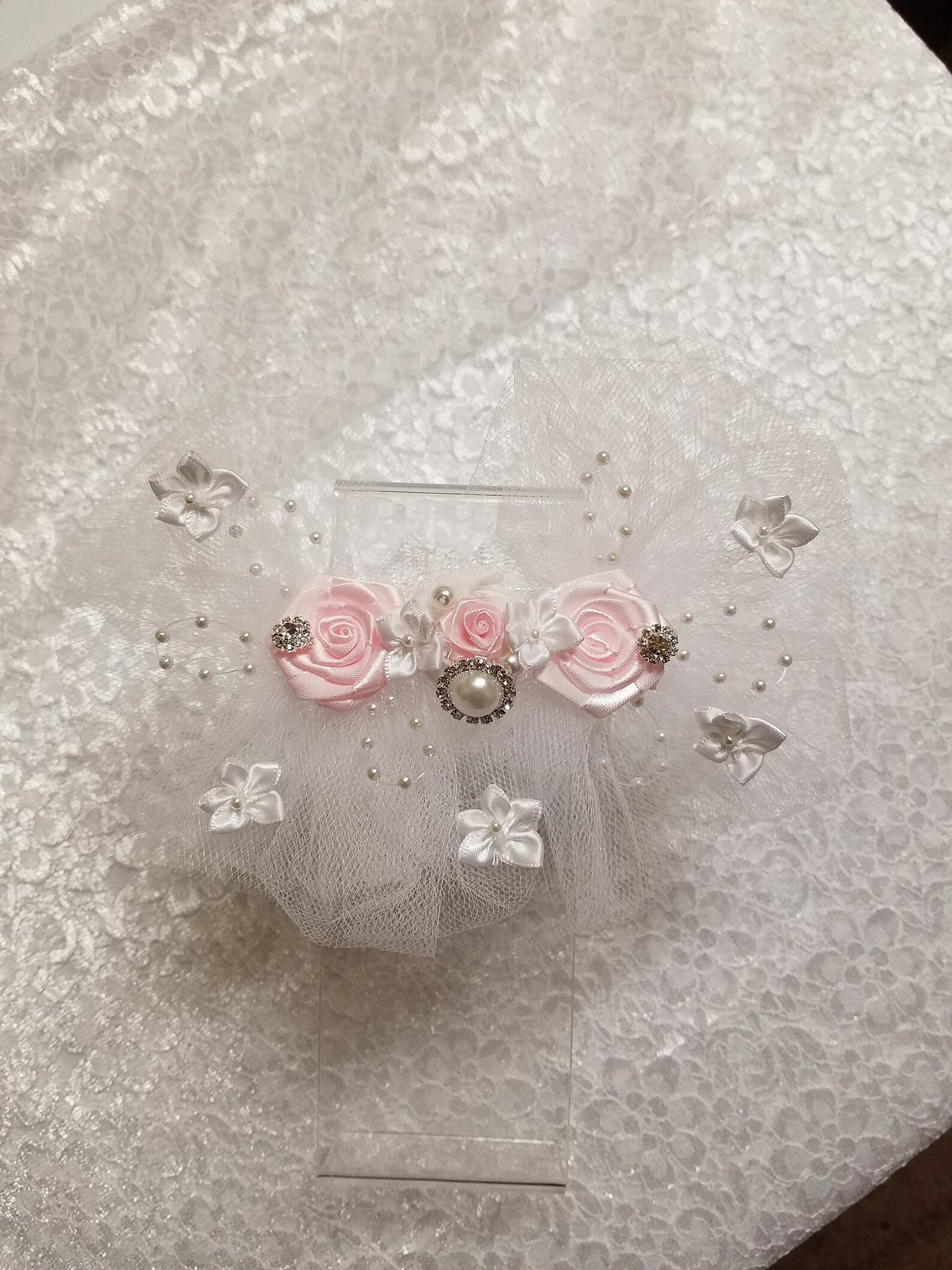 First Communion Comb Girls Tulle Hair Comb White Pearls - Etsy
