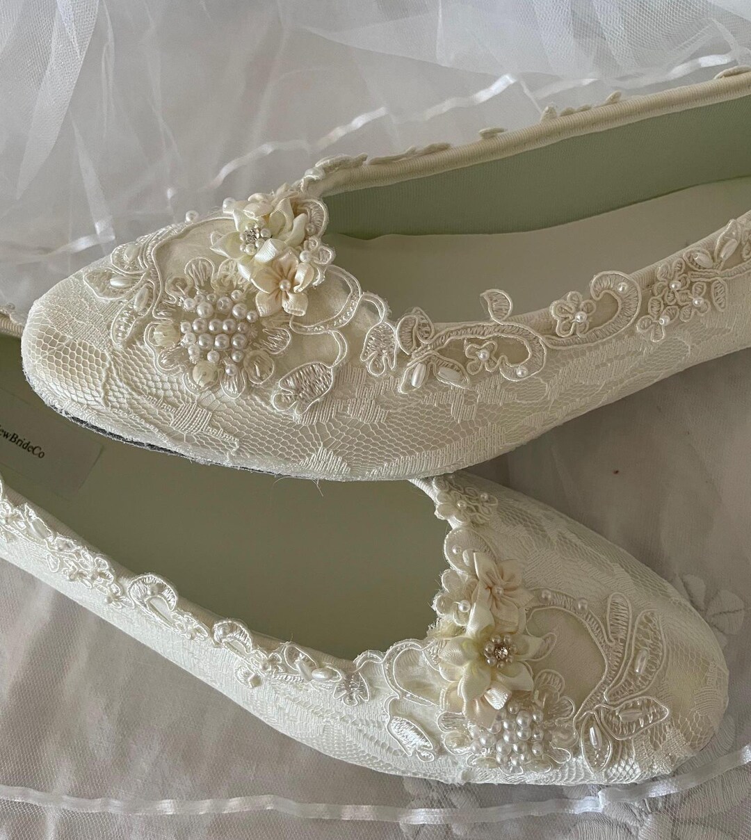 Ivory Lace Wedding Flat Shoes,great Gatsby Style Lace FLAT SHOES, Fancy ...