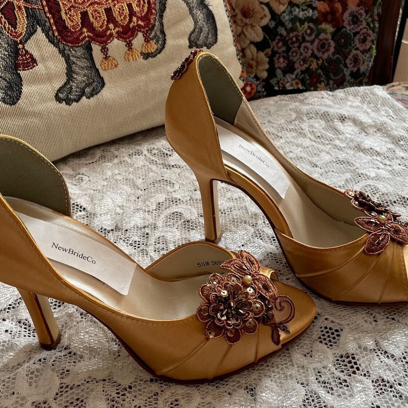 Bronze Women Heels - Etsy