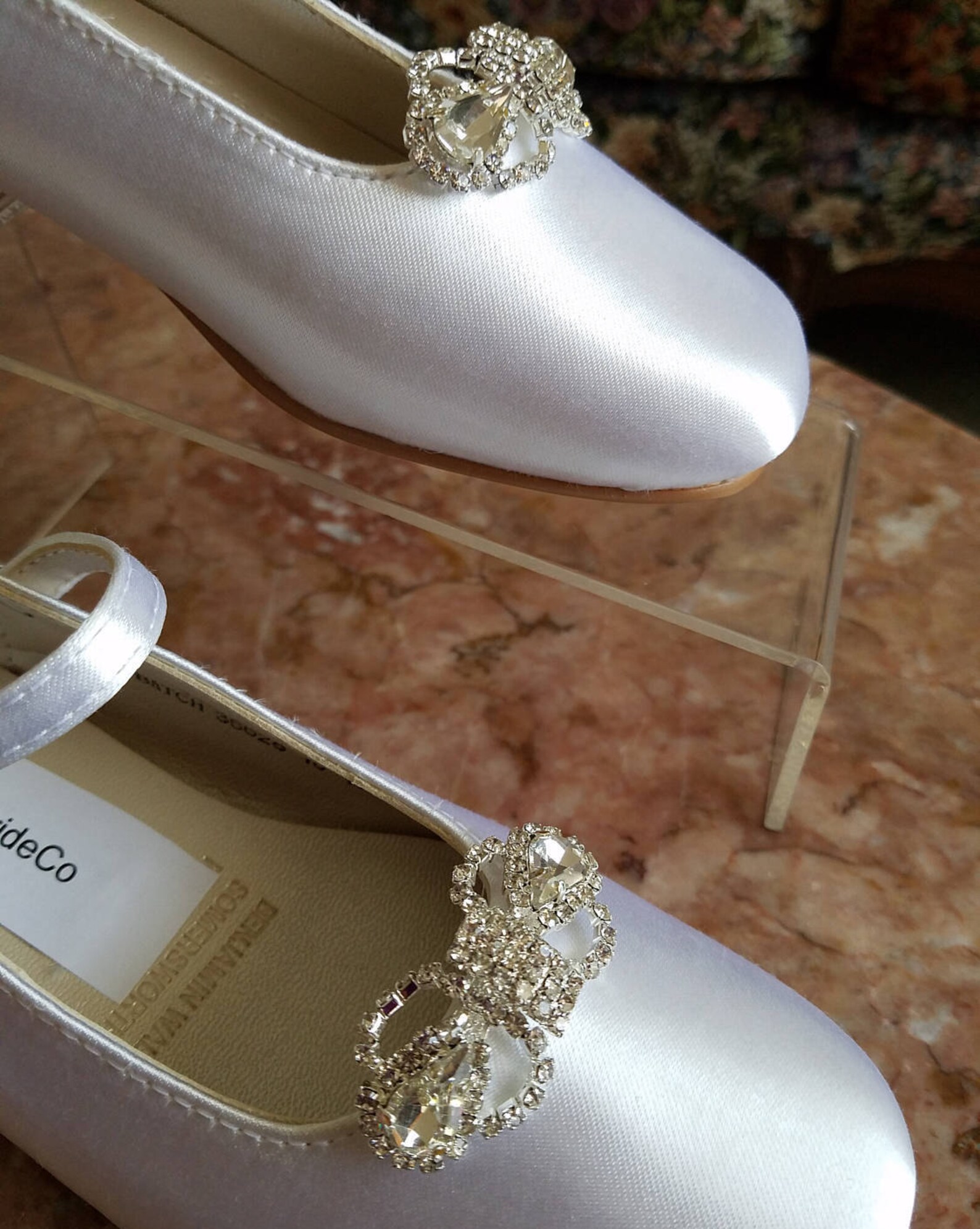 Girls Communion Shoes Crystals Bow Brooch White Plus More | Etsy
