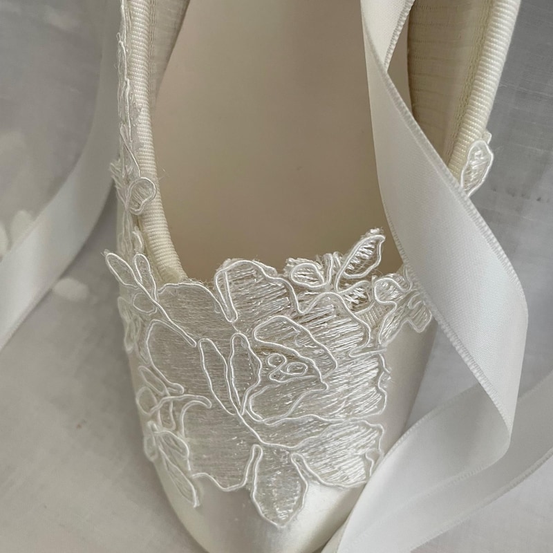 Bride Lace Slippers - Etsy