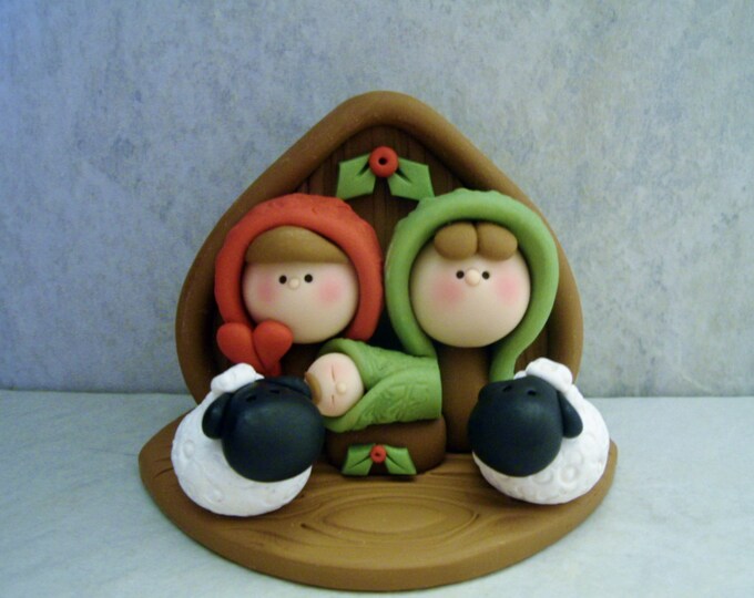 Mini Nativity Set Polymer Clay Christmas Holiday - Etsy