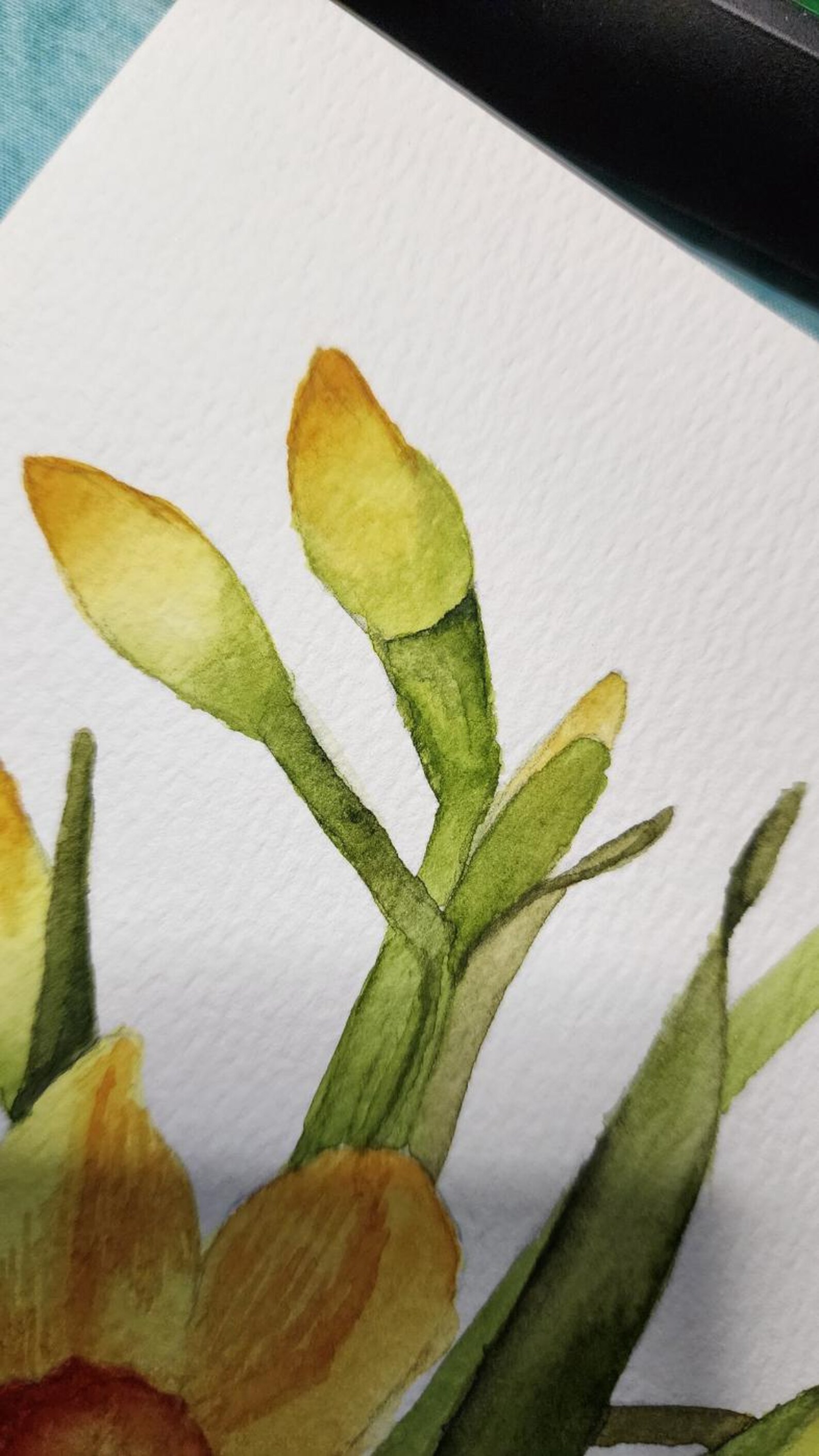 Daffodil Bunch Garden Flowers, Watercolor Painting, Original Art, Gift ...