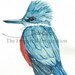 King of Fishing Kingfisher Bird Watercolor Painting, Original Art, Gift ...