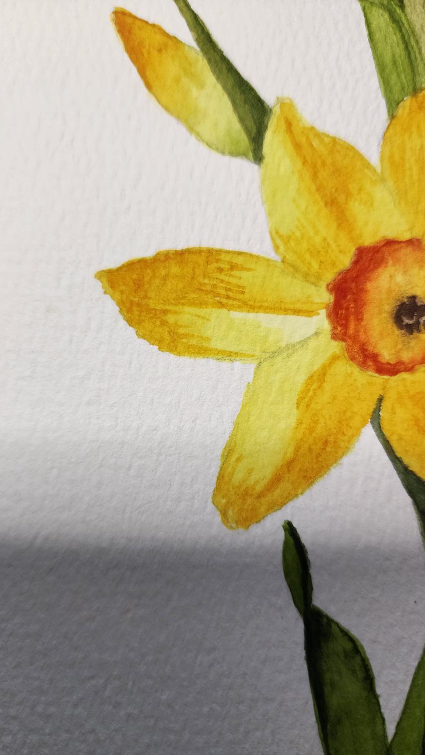 Daffodil Bunch Garden Flowers, Watercolor Painting, Original Art, Gift ...