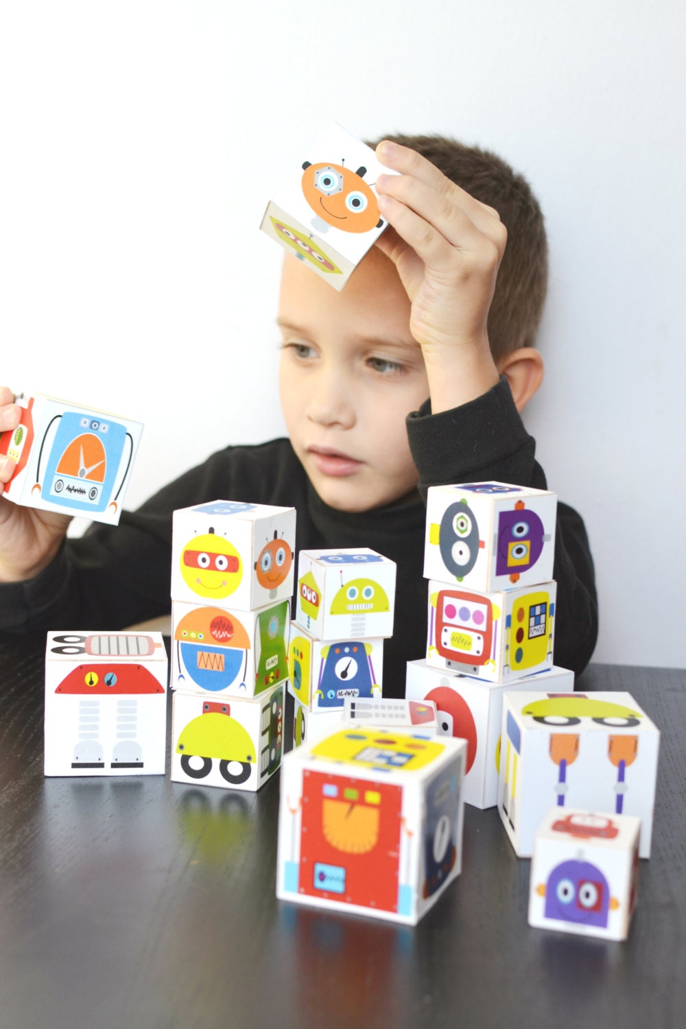 DIY Mix and Match Robot Block PDF Printable - Etsy