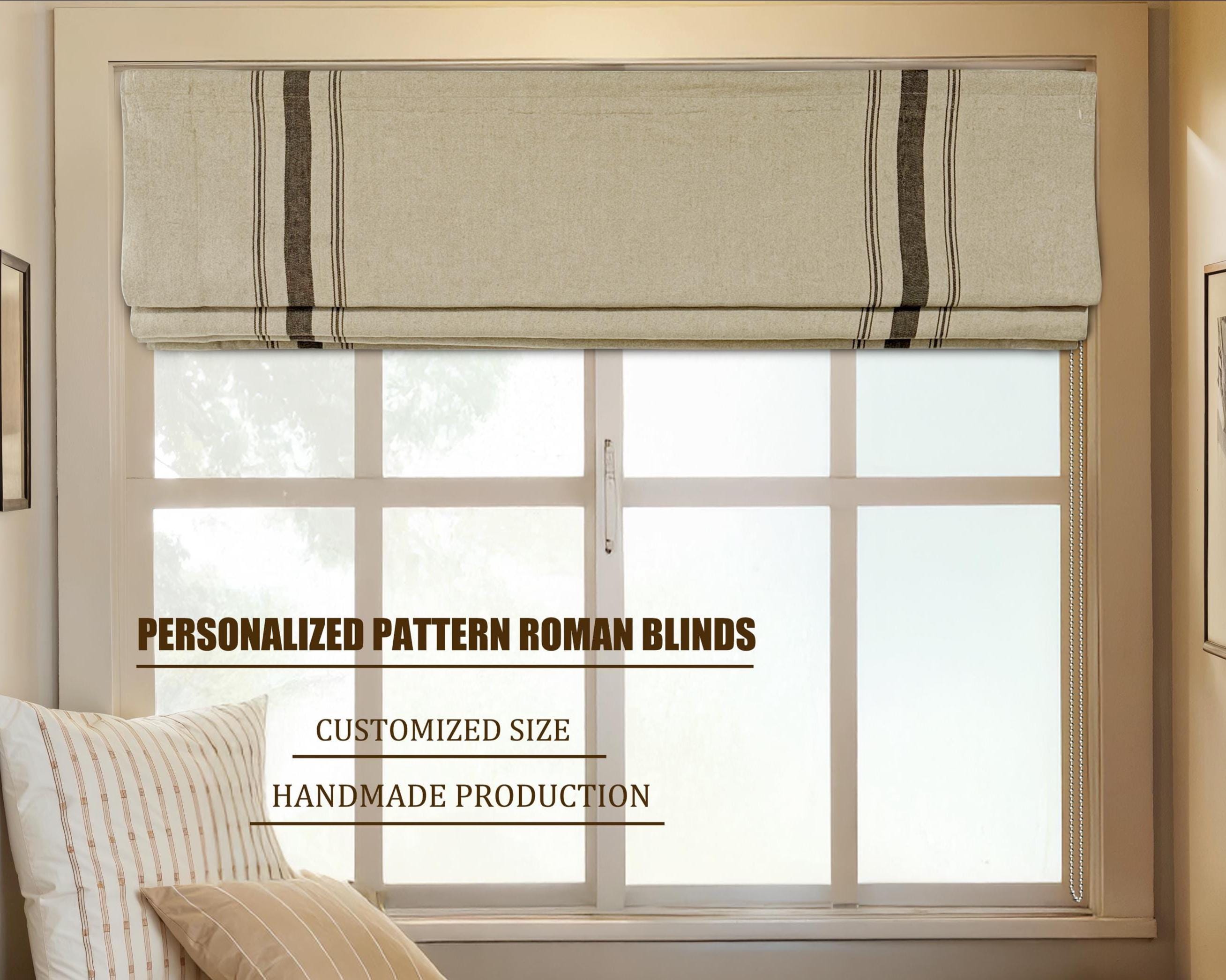 Striped Roman Shade, Custom Size, Handmade - Etsy