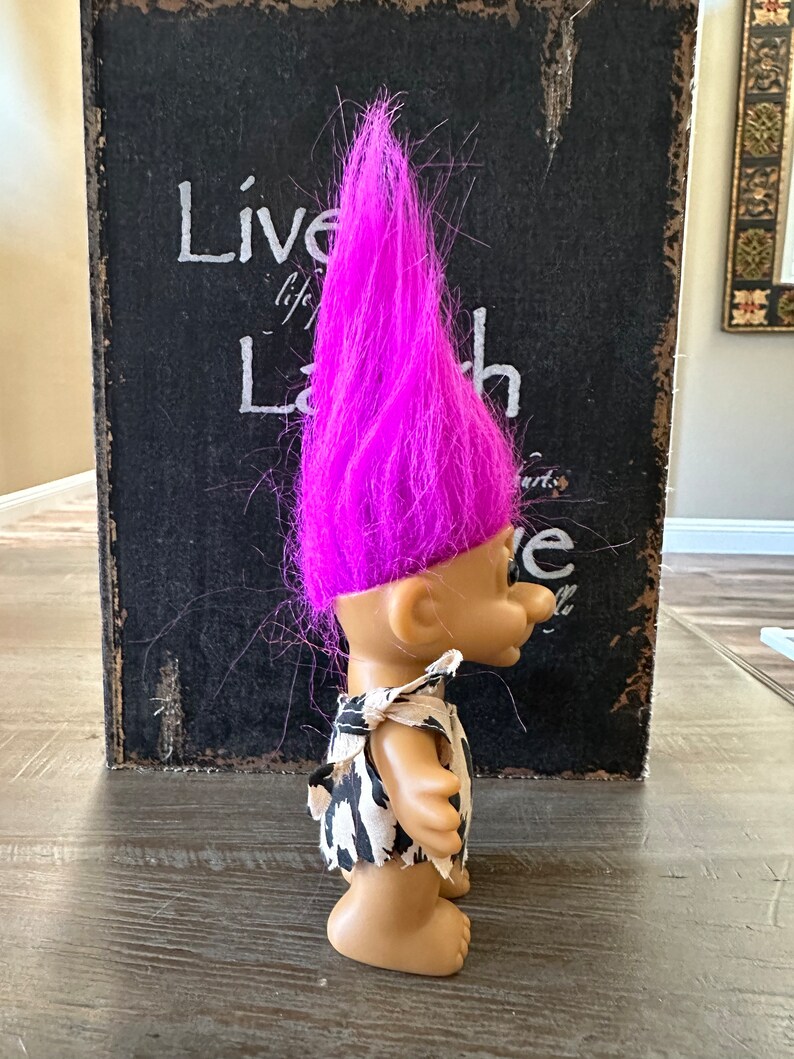 Vintage Russ Troll Doll, Cave Man Troll 5", Purple Hair Tolls, Item ...