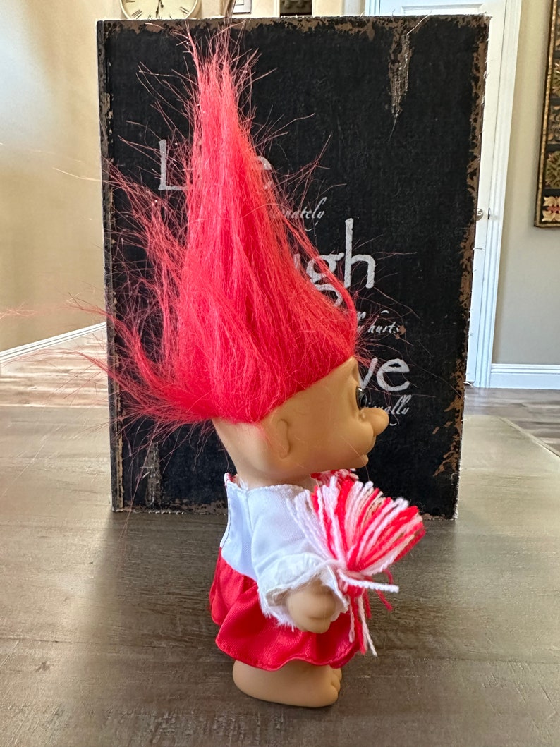 Vintage Russ Troll Doll, Cheerleader Troll, Red Hair Tolls 5", Item ...