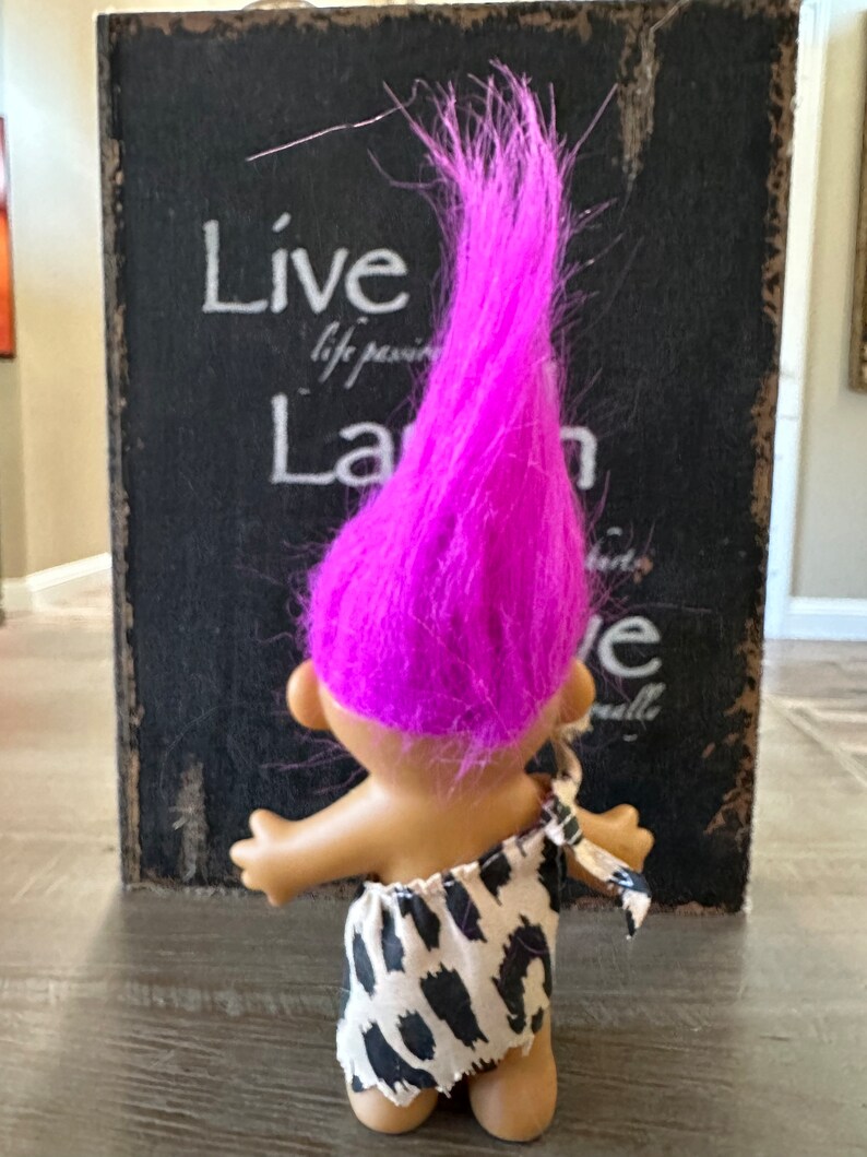Vintage Russ Troll Doll, Cave Man Troll 5", Purple Hair Tolls, Item ...
