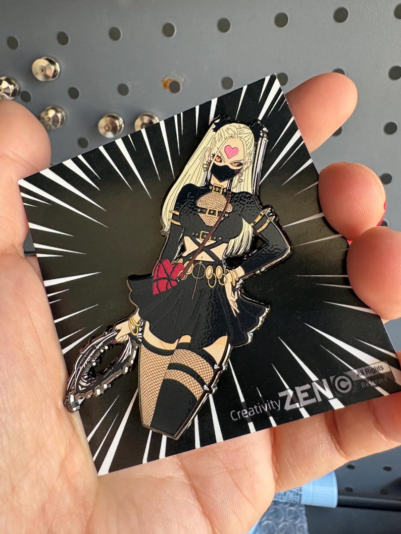 Anime Goth Waifu Enamel Pin - Etsy Canada