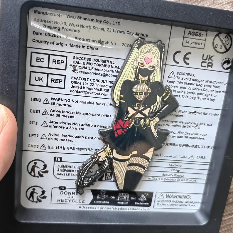 Anime Goth Waifu Enamel Pin - Etsy Canada