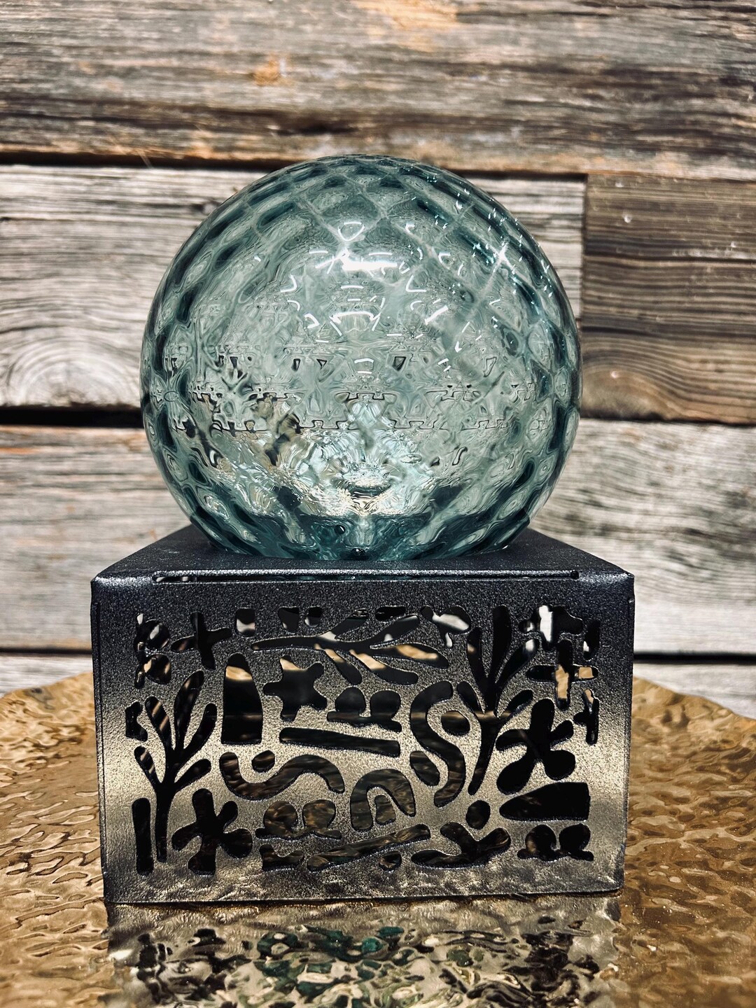 Metal Globe Sphere Glass Float Holder - Etsy