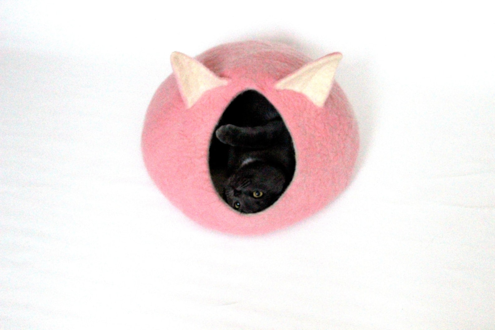 Pink Cat Bed. Felt Wool Cat Cave. Cat Lovers Gift. Small Dog - Etsy