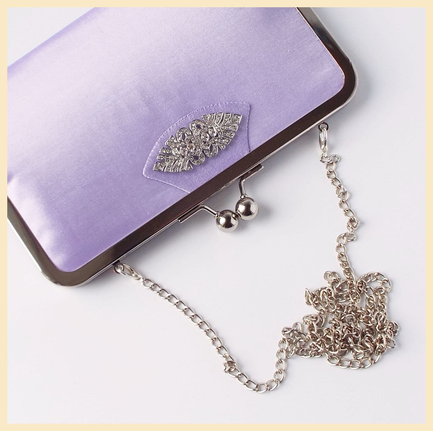 Clutch bag lilac wedding purse purple Art Deco handbag with | Etsy