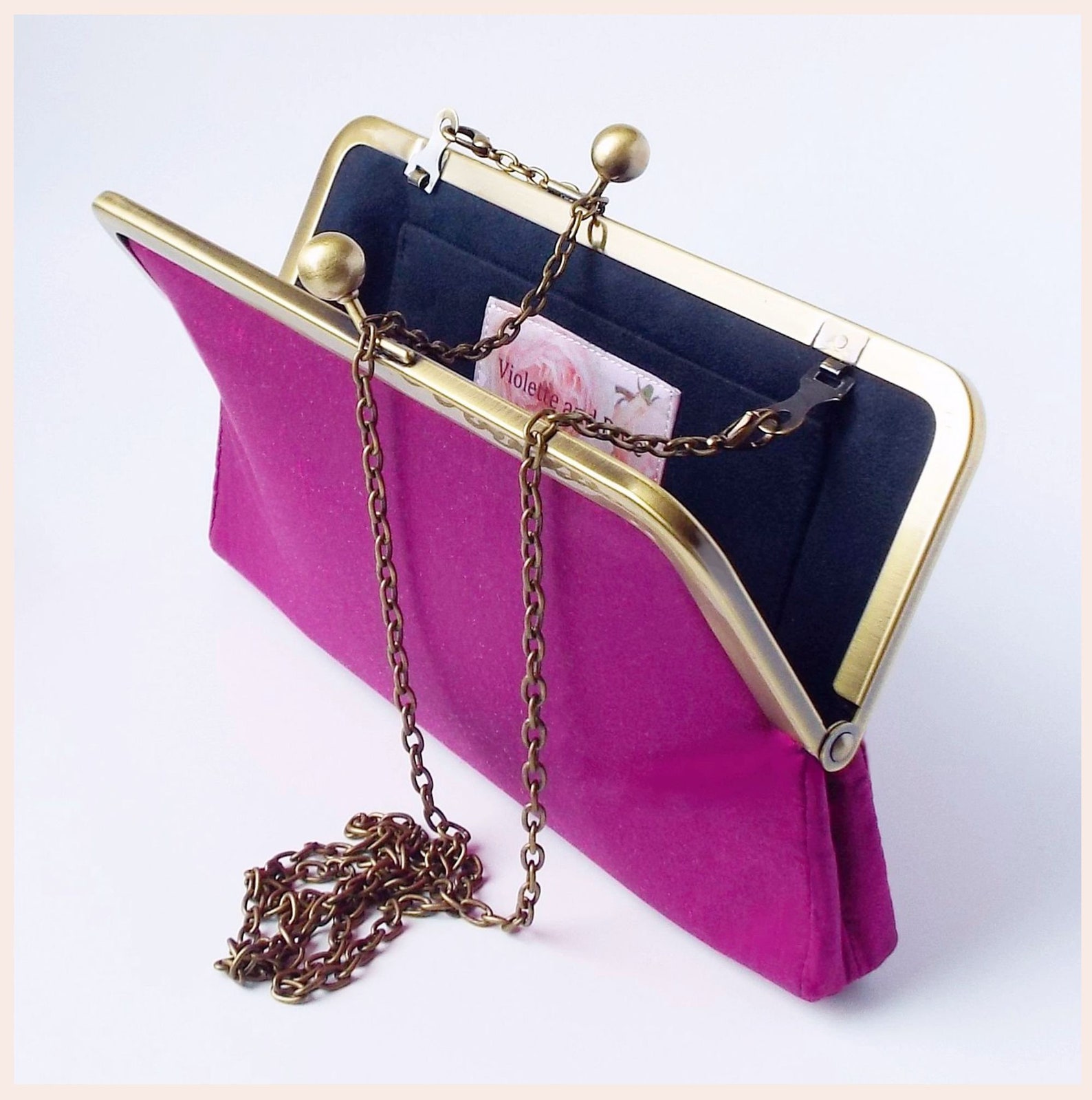 Pink Evening Bag Fuchsia Clutch Purse Wedding Clutch Bag - Etsy